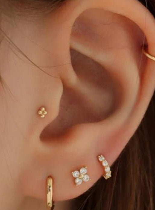 Jordan Flat Back Stud Earring in Gold – Matchbox Jewellery UK